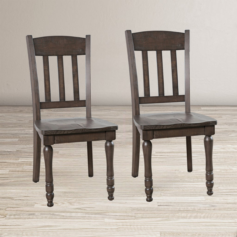 Lark Manor Aashma Solid Wood Slat Back Side Chair Wayfair